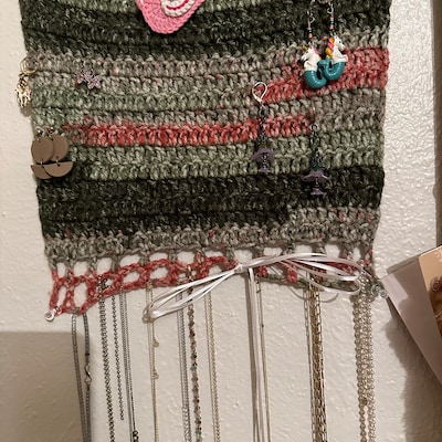 PATTERN 4-in-1 Crochet Earring Mesh Netted Jewelry Holders Four Styles ...