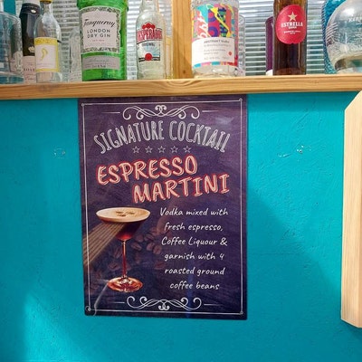 Bar Signs Cocktail Recipes METAL Wall Art, Classic Tiki Posters for ...