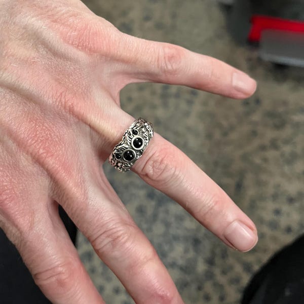 Van Gogh Starry Night Sky Ring | Adjustable Romantic Couple Ring ...