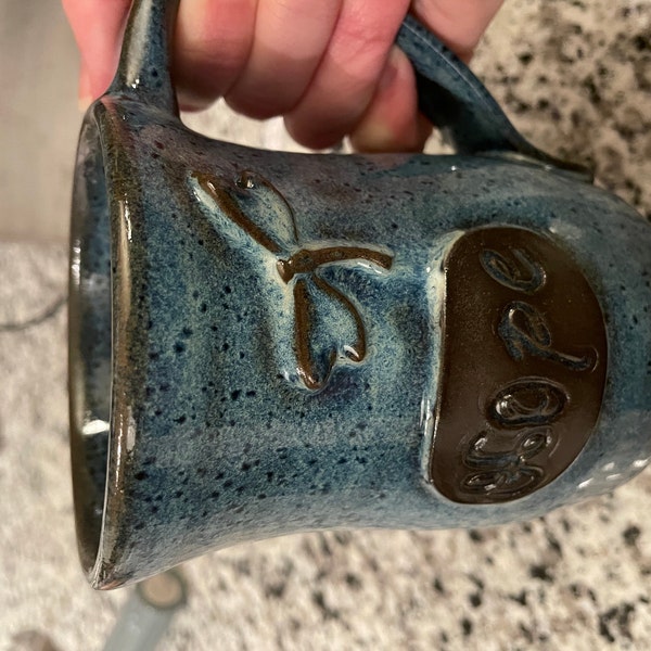 Hope Pottery Mug With Dragonfly Inspirational Coffee Cup **made to ...