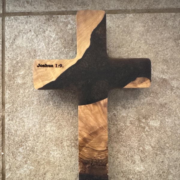 Custom Made Resin&olive Wood Wall Cross,wooden Crucifix,epoxy and Olive ...