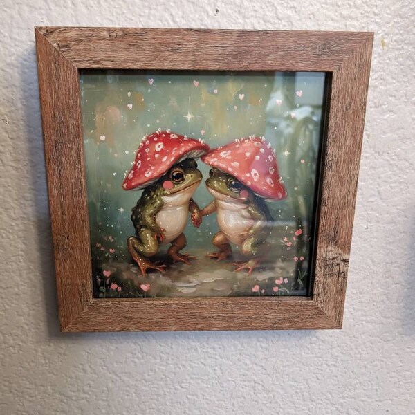 Toad Besties Print, Cottagecore Toad Art, Frog Art, Frog Painting ...