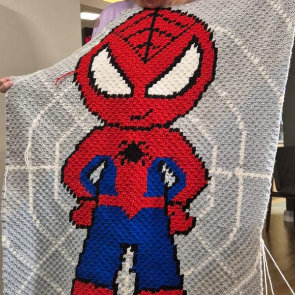 Spiderman – C2C – Row by Row – Written Instructions – Graph – PDF ...