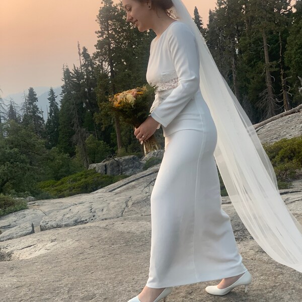 Ready to Ship Wedding Dress // Minimalist Wedding Dress • Casual ...