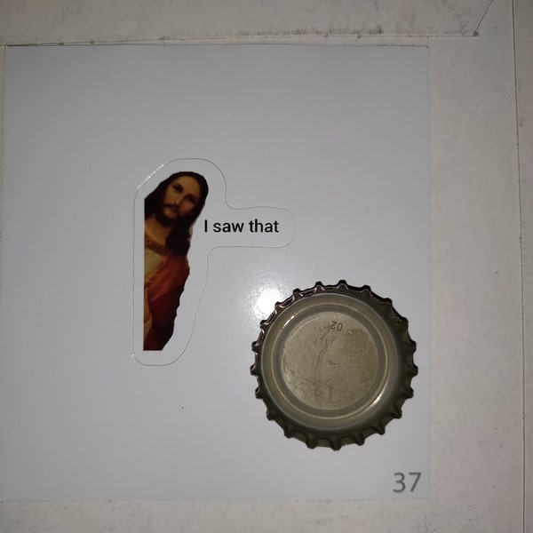 Jesus Meme Sticker | Jesus is Watching | Funny Stickers | Jesus Joke ...