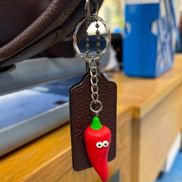 Red Chilli Pepper, Hot Pepper Keychain, Fake Food, Kawaii Pepper, Gift ...