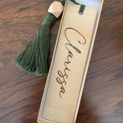 PERSONALIZED Wooden Bookmarks With Tassel - Etsy