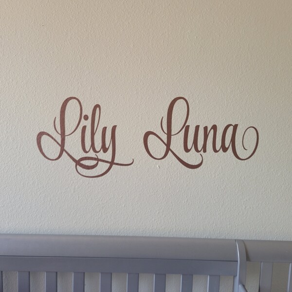 Personalized Wall Decal Girl Name Wall Decal Nursery Wall Decal ...