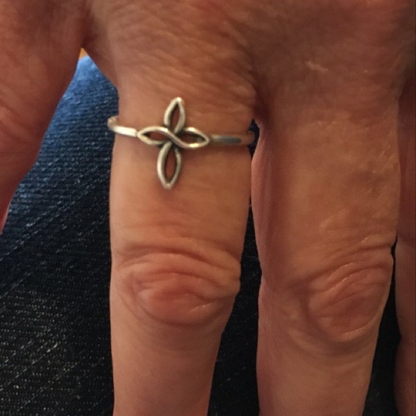 Silver Infinity Cross Ring Infinity Celtic Cross Ring Celtic Ring Cross ...