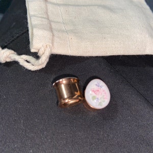 Gorgoeous, Traditonal Hungarian Flowers Double Flare Ear Plugs ...