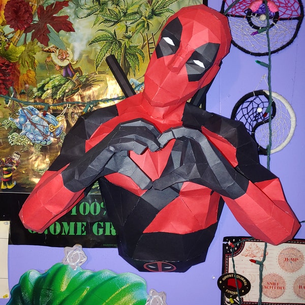 Deadpool Papercraft , PDF Template, DIY 3d Model, Fanart, Paper ...