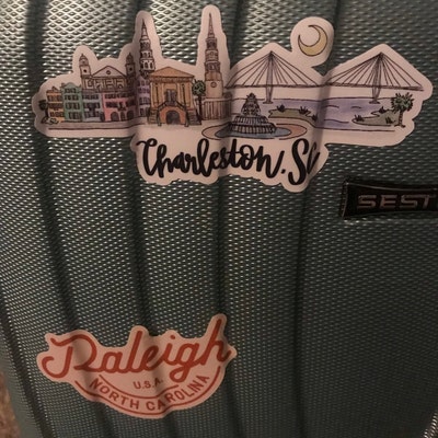 Charleston South Carolina Skyline Sticker - Etsy