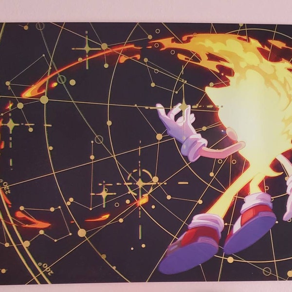 Super Sonic Celestial Gold Foil Prints - Etsy