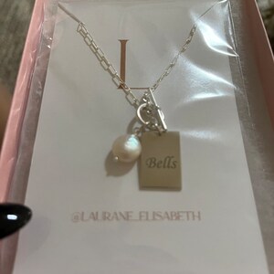 Personalized Sterling Silver Mini Tag and Pearl Bracelet - Etsy