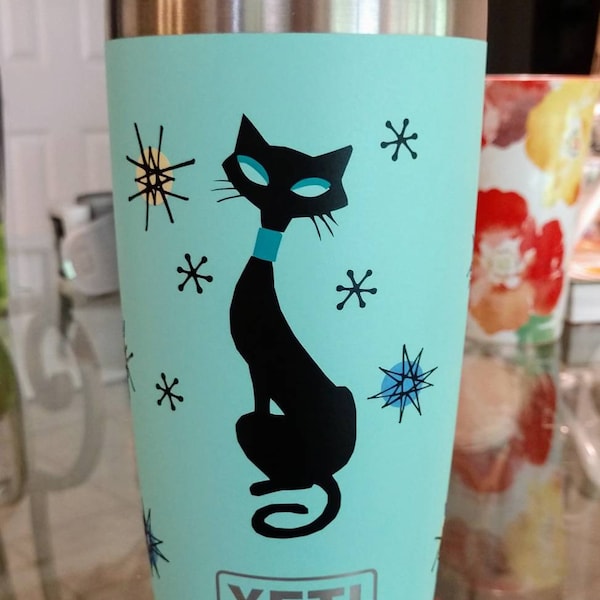 Atomic Starburst Cat Decal MCM - Etsy