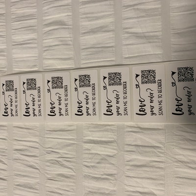 Custom QR Code Scan to Reorder Labels Large 1.25 X 2.25 Stickers ...