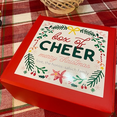 Box of Cheer Christmas Gift Box for Her, Christmas Gift Packaging Spa ...