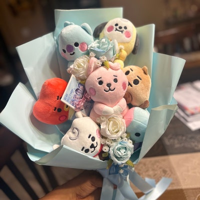 Plushies Bouquet. Kpop Boy Band Bouquet. Lavender Bouquet. Birthday ...