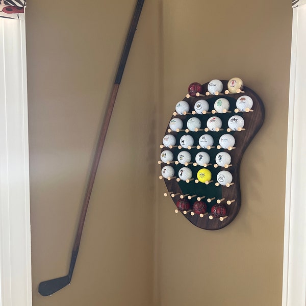 Putting Green Shaped Golf Ball Display - Etsy