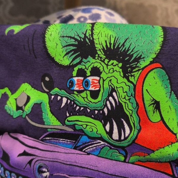 Official Rat Fink Heavy Chevy T-shirt Ed Big Daddy Roth Men's Black Tee ...