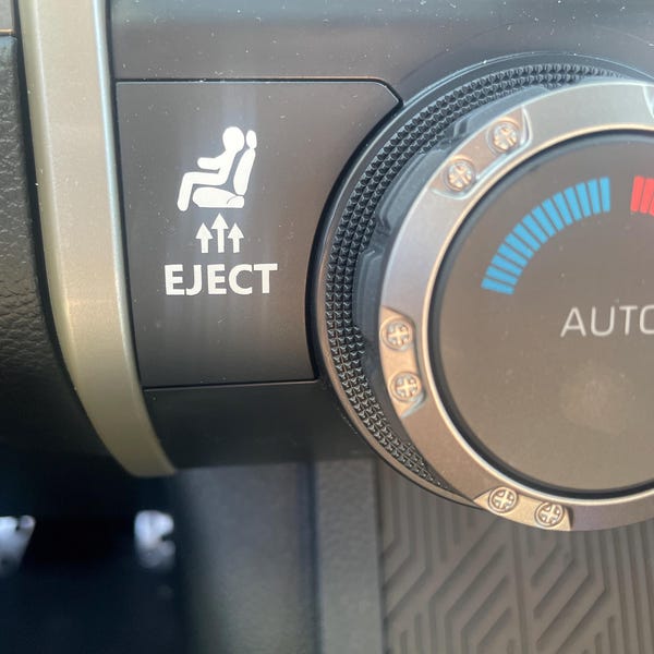 Eject Button Decal, Car Decal, Eject Passenger Button, Blank Button ...