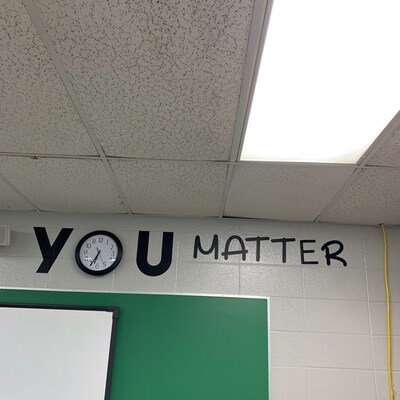 You Matter Using Classroom Clock Vinyl Wall Decal School Elementary ...