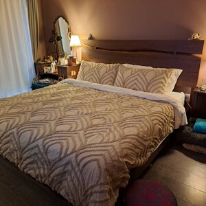 3 Pieces Set Luxury Crushed Blue Velvet Duvet Cover Boho - Etsy