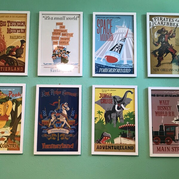 Vintage Walt Disney World Railroad Attraction Poster, Disney, Nursery ...