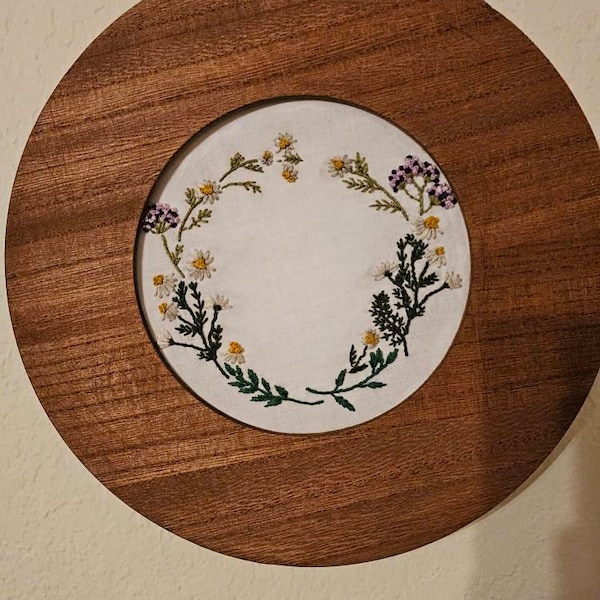 Chamomile Wreath Embroidery Pattern, Floral Beginner Embroidery PDF ...