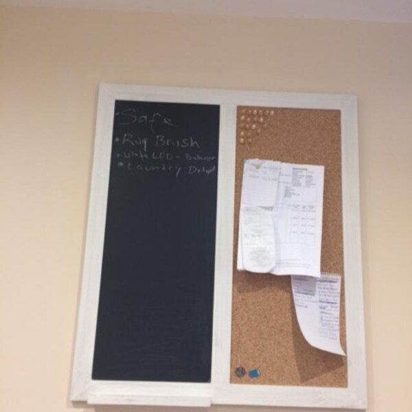 Oak Framed Fabric Pinboard Finished With Wax Narrow Framed Pin Board ...