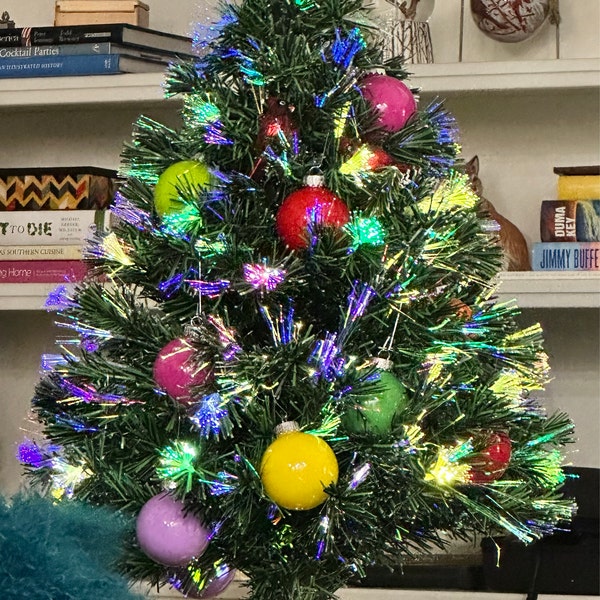 Set of 12 Hand-painted Colorful Christmas Ornaments Shatterproof 3.15 ...