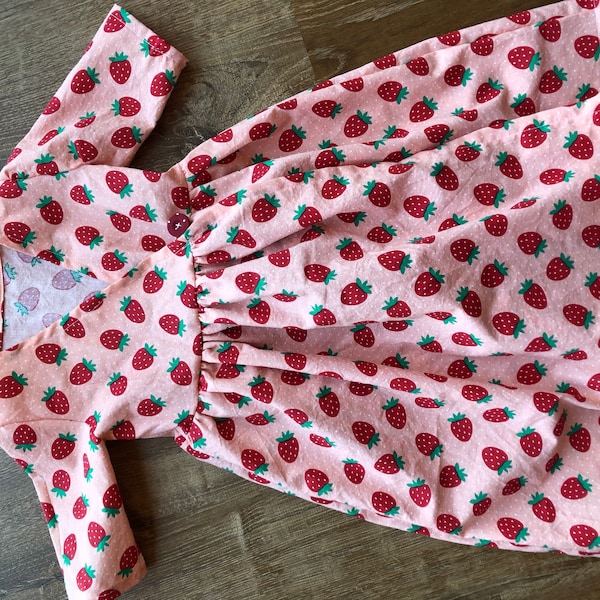 SEWING PATTERN, Girls Wrap Dress, Seven Sizes, Two Sleeve Options, Easy ...