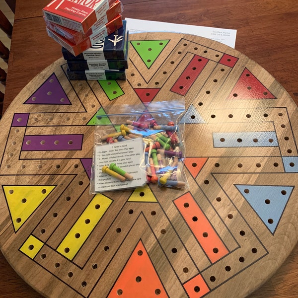 Fast Track (18" or 24") Maple (amishcountry) Game Board W/cards ...