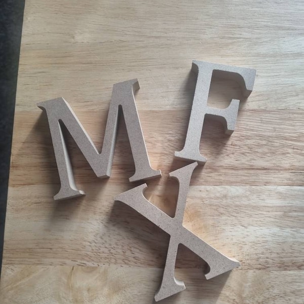 Small Wooden Characters A-Z 0-9 Box MDF High Quality Laser Cut 2.5mm ...