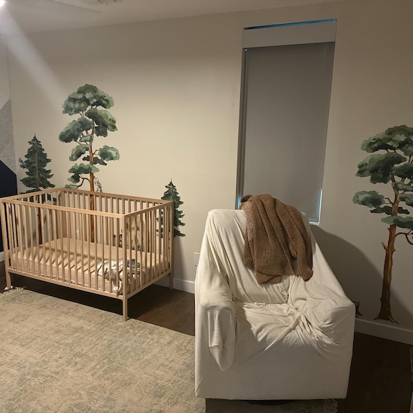 XL Woodland Fabric Wall Decal, Backwoods Woodland Nursery Décor, Forest ...