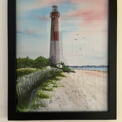 Fire Island Lighthouse Painting Art Reproduction My Hand Made - Etsy