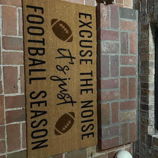 Football Front Door Mat | Football Gifts | Football Sports Home Decor ...