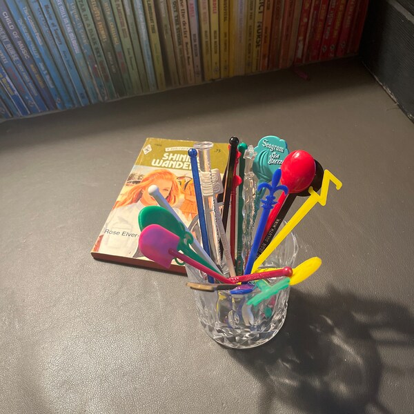 Rickie Tickie Stickies, 9 Blue & Aqua Vintage Flower Power Stickers ...