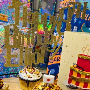 Happy Birthday Topper, Happy Birthday Cake Topper, Any Age Cake Topper ...