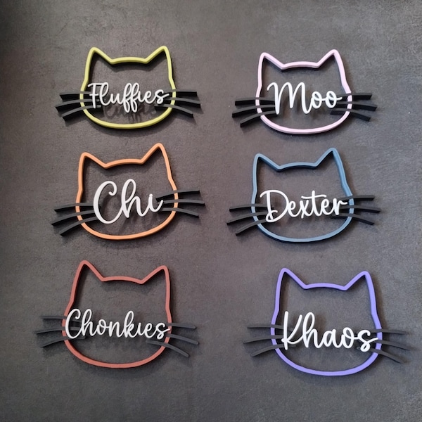 Personalized Cat Sign | Custom Name Sign | Cat Sign | Food Sign | Wall ...