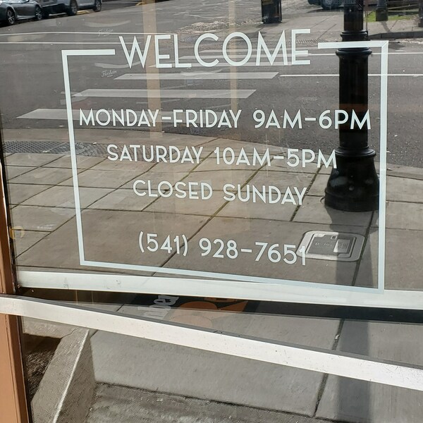 Custom Storefront Window Sticker | Business Hours | Vinyl Decal for ...