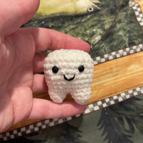 Tooth Keychain Crochet PATTERN ONLY! PDF Download Amigurumi Beginner ...