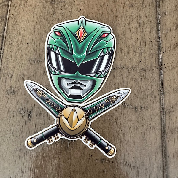 Green Power Ranger, Green Power Ranger Sticker, Vinyl Sticker ...