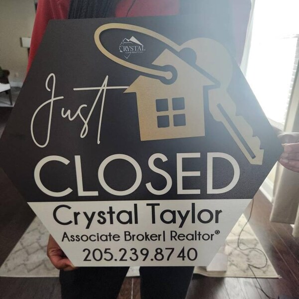 Acrylic Real Estate House Closing Sign With Fence, Just Closed Real ...
