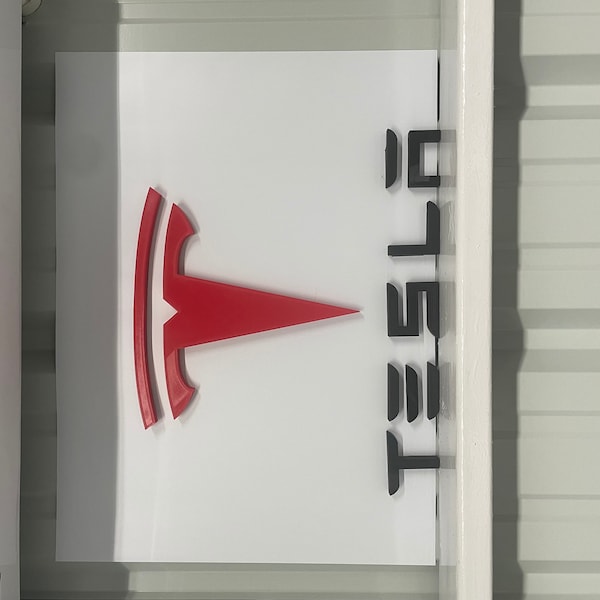 Tesla Wall Logo and Tesla Letters 3d-big-multiple Colors - Etsy