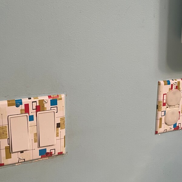 Mid-century Retro Design 8 | Decorative Plastic Light Switch Cover ...