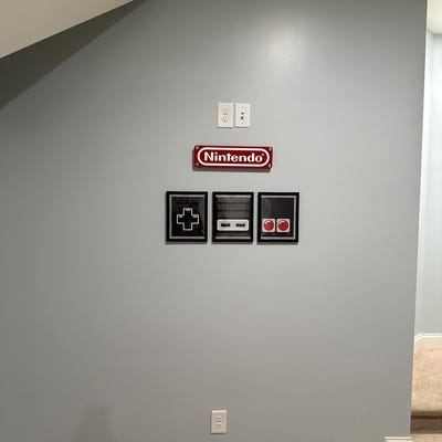 Nintendo Logo Wall Plaque Layered, Sign, Decor, Super Mario, Zelda ...
