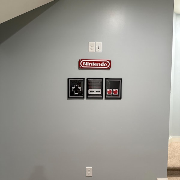 JUMBO NES Wall Plaque - Sign, Decor, Mario, Birthday Gift, Acrylic ...