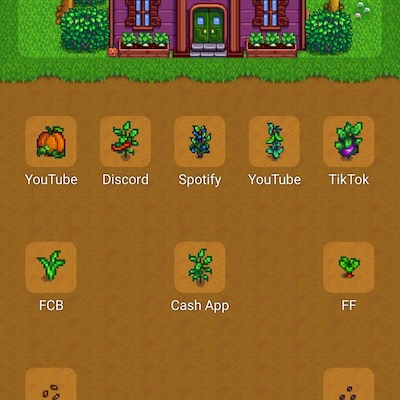 Ios 259 Icons Stardew Valley iPhone IOS14 App Icons Pack Retro Game ...