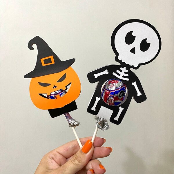 Big Halloween Sucker Holders Bundle, Layered Halloween Lollipop Holders Svg Cut File, Trick or ...